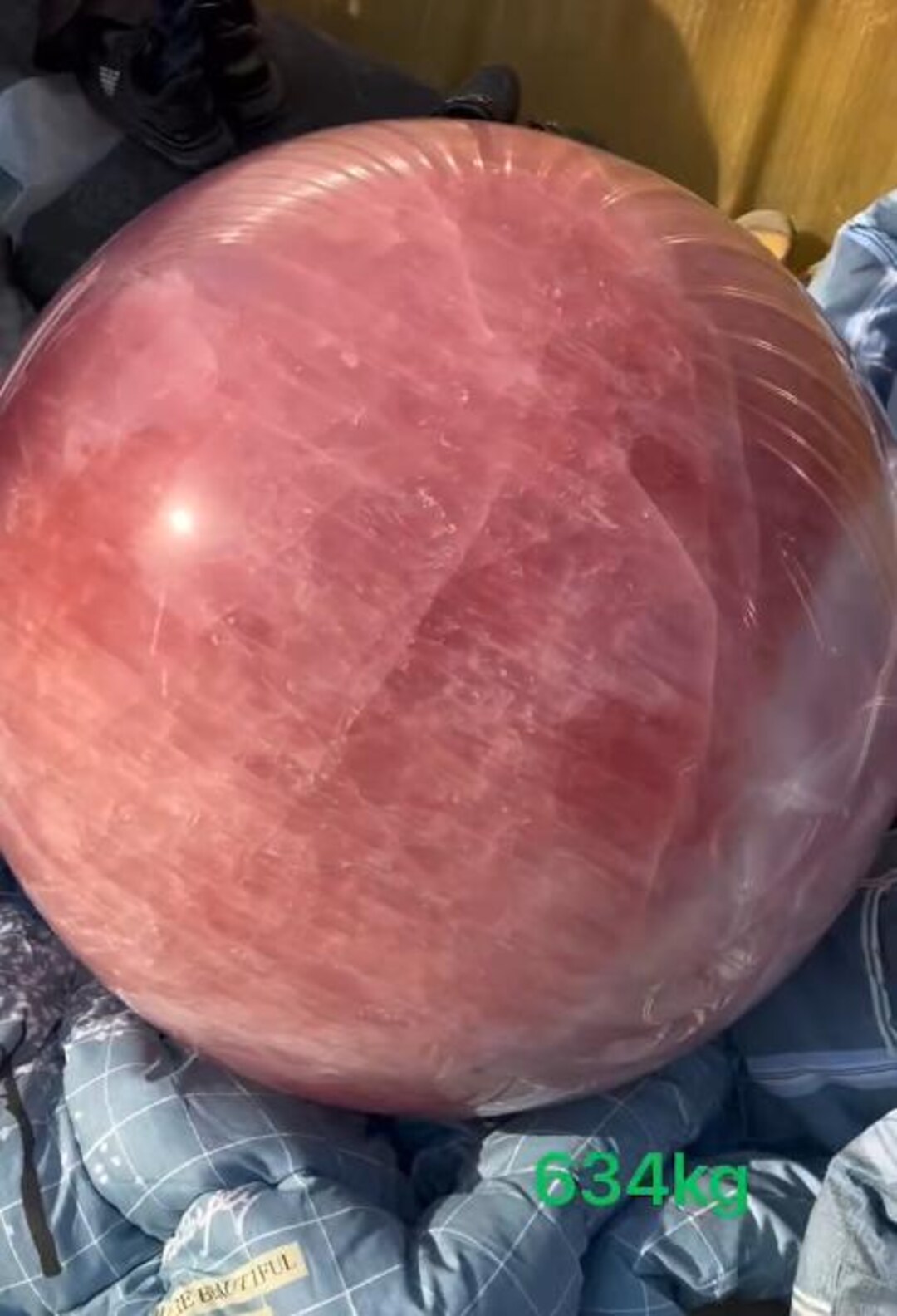 634kg Pink Rose Crystal Ball Rose Stone Sphere Divination - Etsy