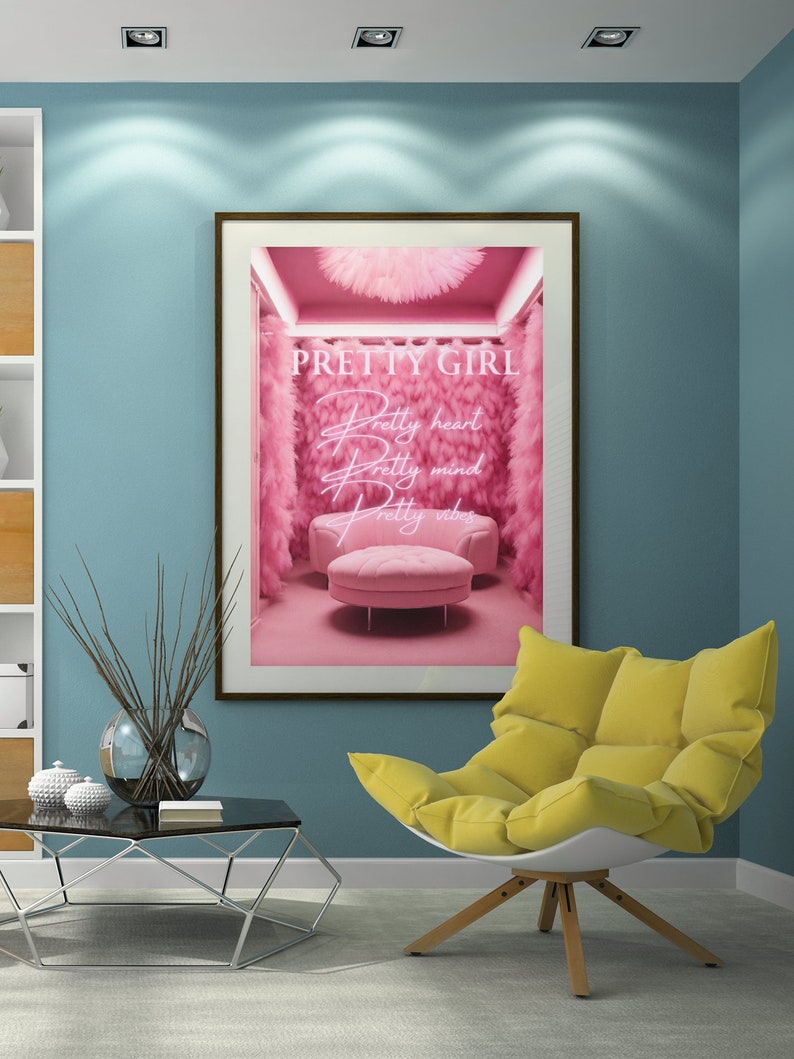 Pretty Girl Wall Art Digital Print | Trendy Wall Art Home Business ...