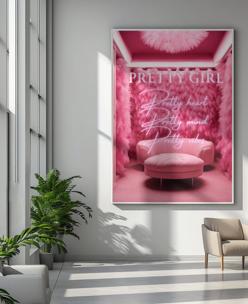 Pretty Girl Wall Art Digital Print | Trendy Wall Art Home Business ...