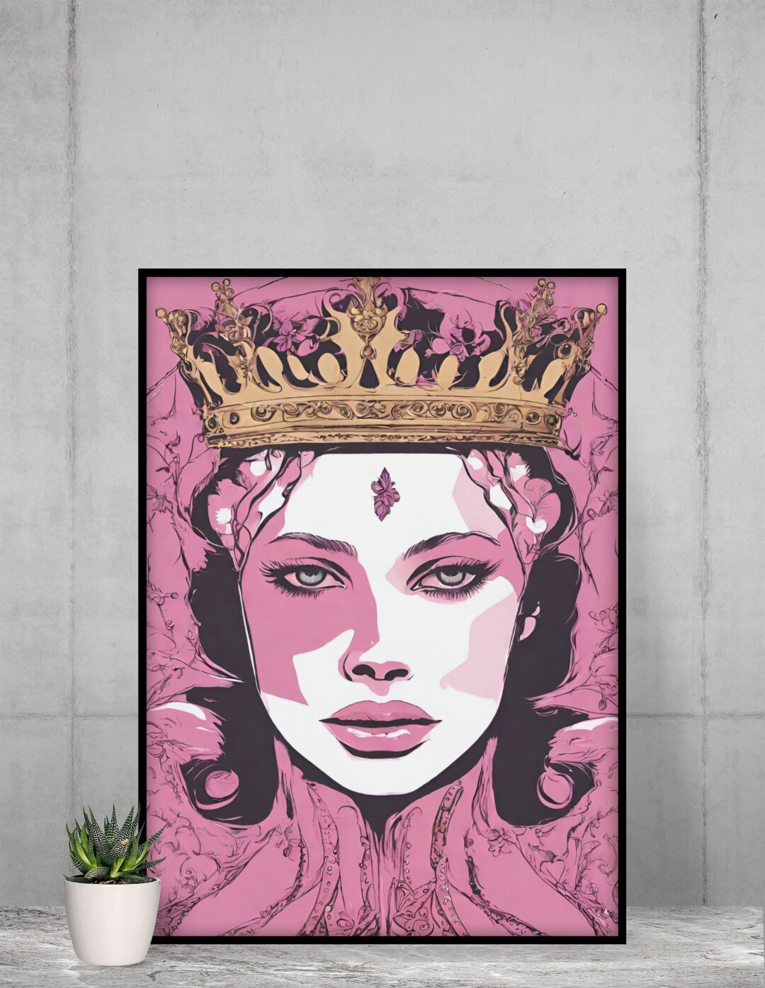 Queen Art Wall Art Print | Home Decor Girly Wall Decor - Etsy