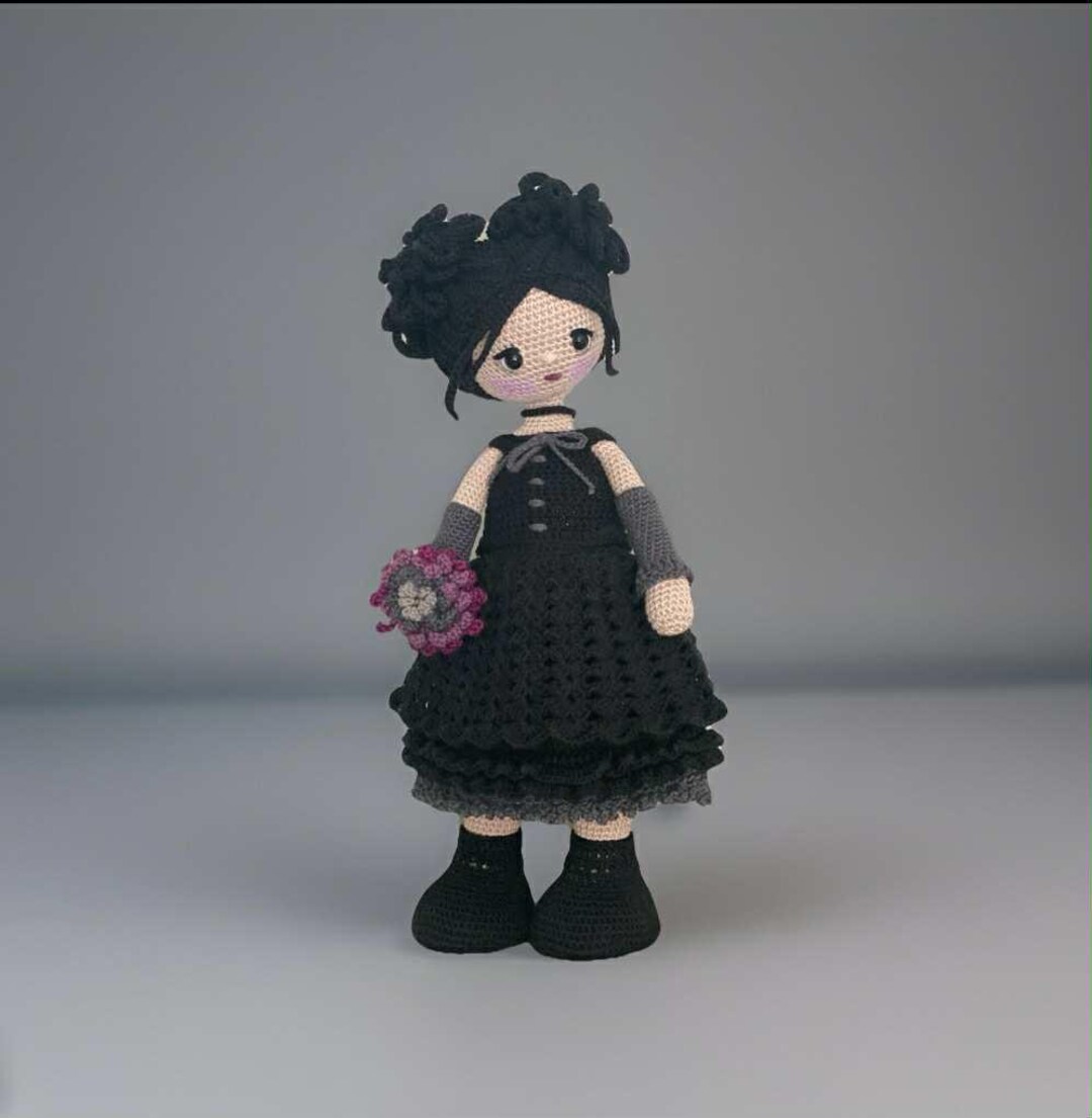 Amigurumi Crochet Gothic Doll - Etsy