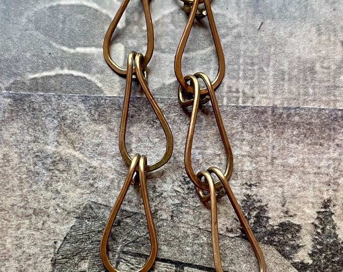 Antiqued Brass Teardrop Chain Segments - 2 Pieces - Etsy