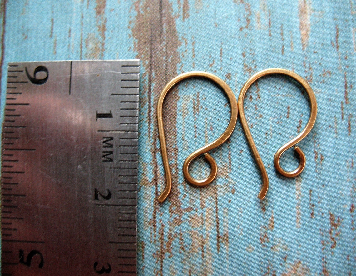 Small Antiqued Brass Ear Wires 1 Pair 20 Gauge - Etsy