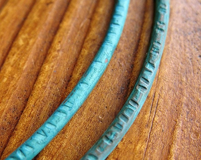 Hammered Neck Cuff Bars in Verdigris Set of 2 3 Inch - Etsy