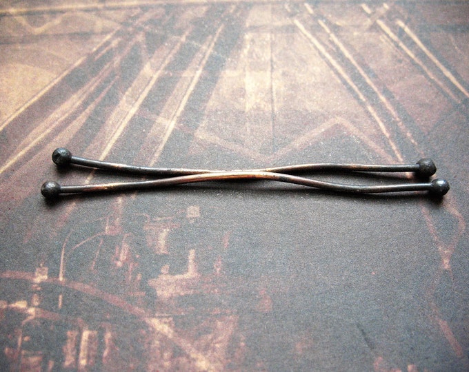 16 Gauge Blackened Brass Double Ball Pins 2 Pieces 2.75 Inches - Etsy