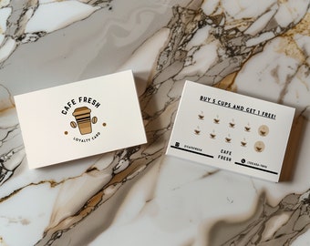 Cafe Business / Coffee Shop Customer Loyalty Cards + Stamp Card ...