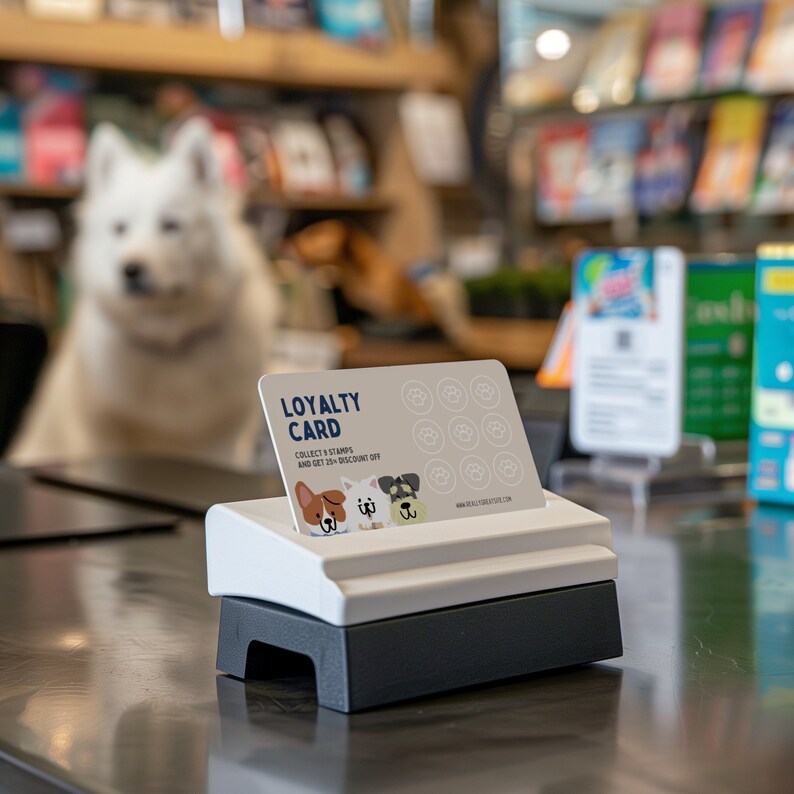 Pet Shop Loyalty Card Template, Editable Small Business Stamp Card ...