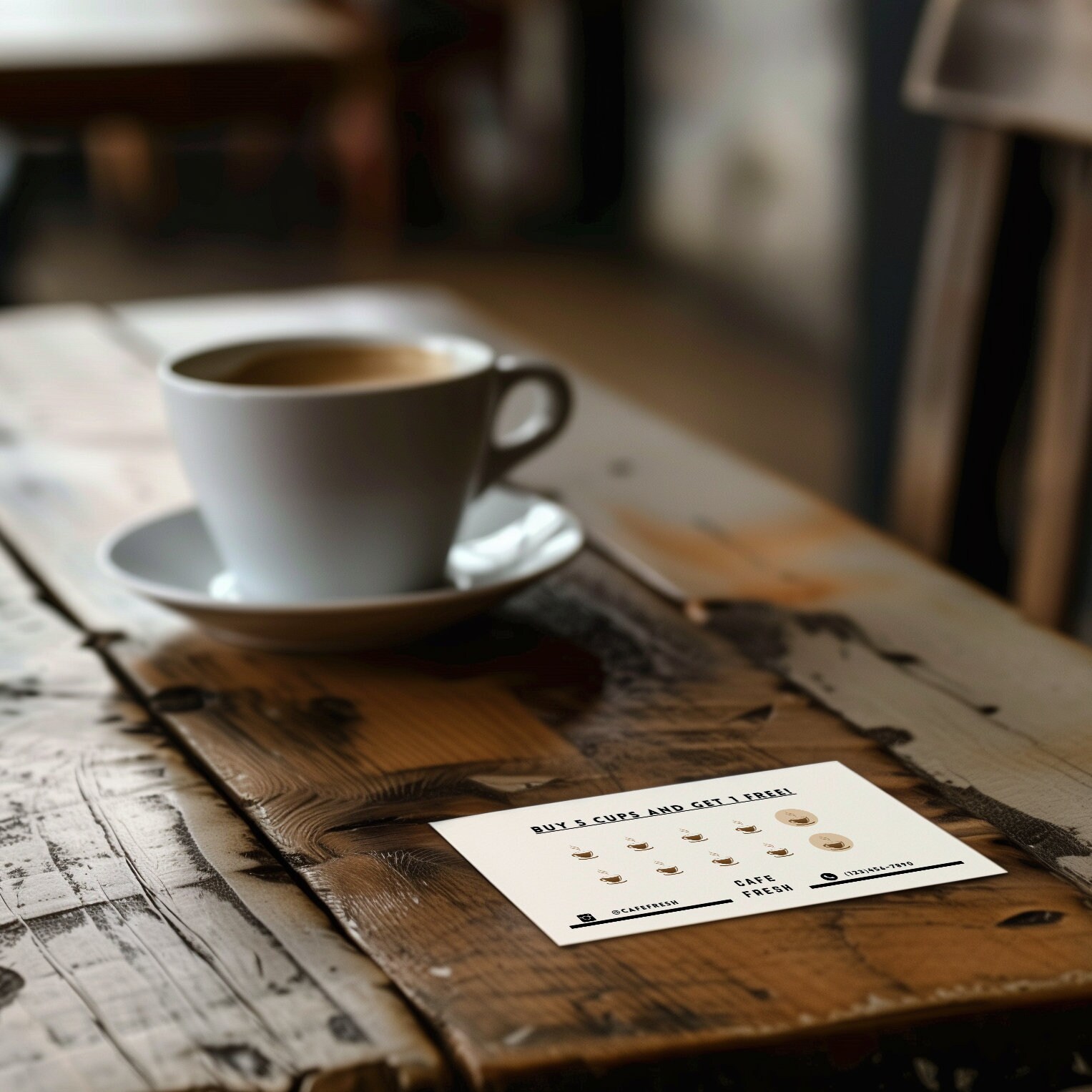 Cafe Business / Coffee Shop Customer Loyalty Cards + Stamp Card ...