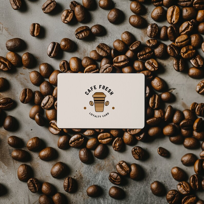 Cafe Business / Coffee Shop Customer Loyalty Cards + Stamp Card ...
