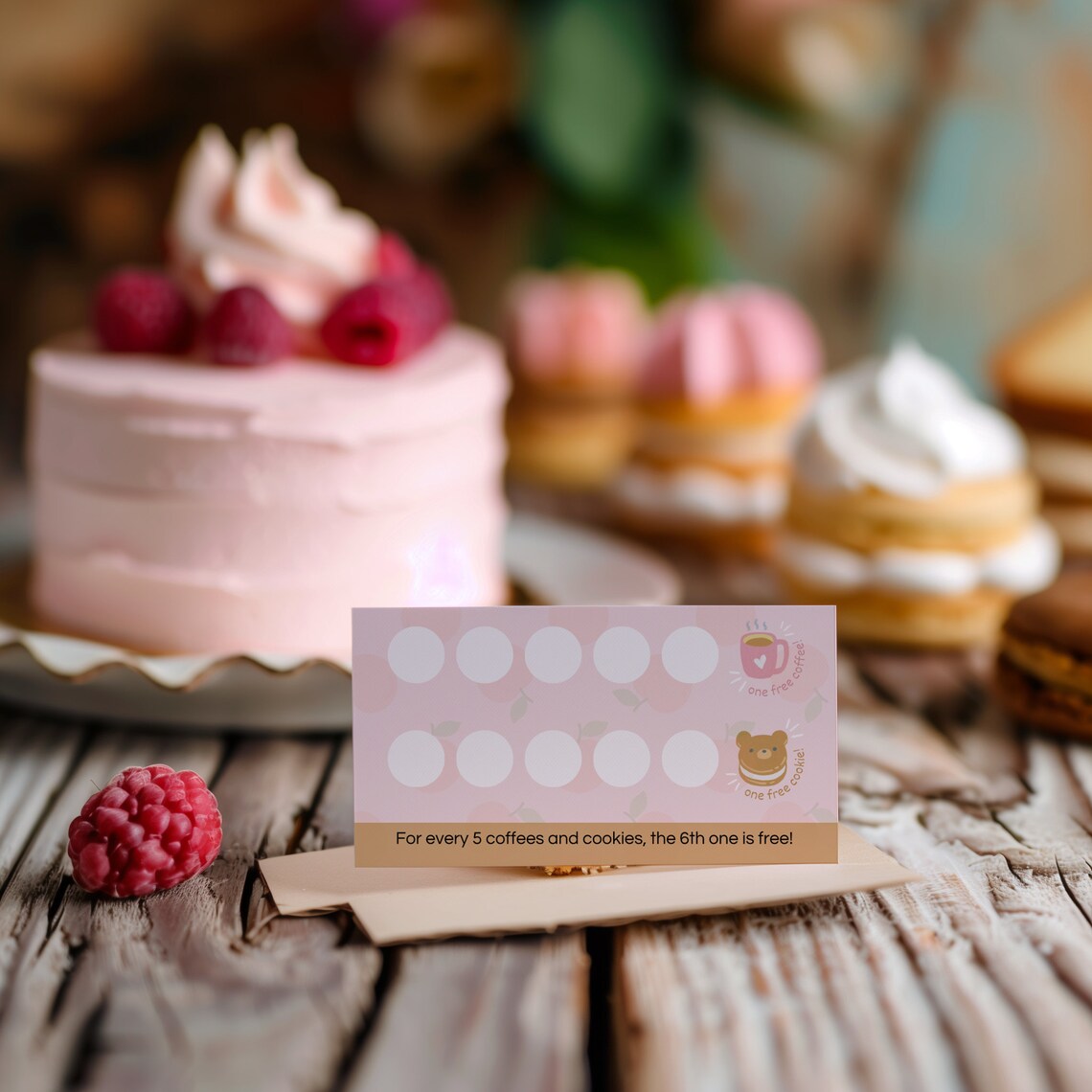 Cute Bakery Business/coffee Shop Customer Loyalty Cards + Stamp Card ...
