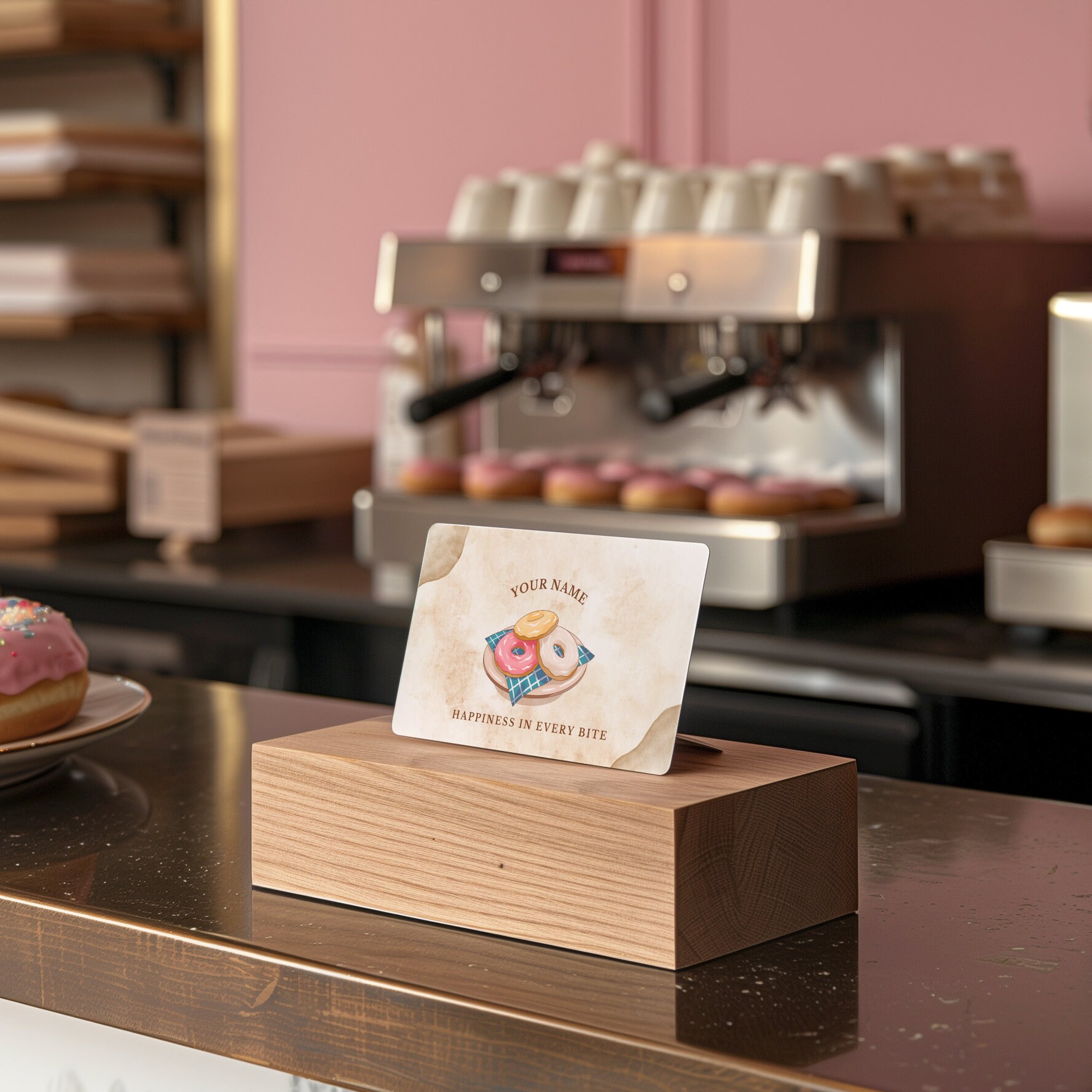 Donut / Bakery Shop Stamp Card [multifunctional Loyalty Card + Business ...