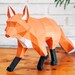 Low Poly Fox Model 3D PDF, SVG Template for Creating 3D Fox Model, 3D ...