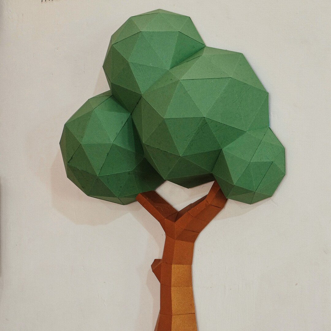Tree Papercraft 3D, Low Poly Tree, Digital Template, Poly Paper 3d, SVG ...