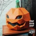 Pumpkin Papercraft Low Poly, Digital Template, 3D Pumpkin Poly Paper ...