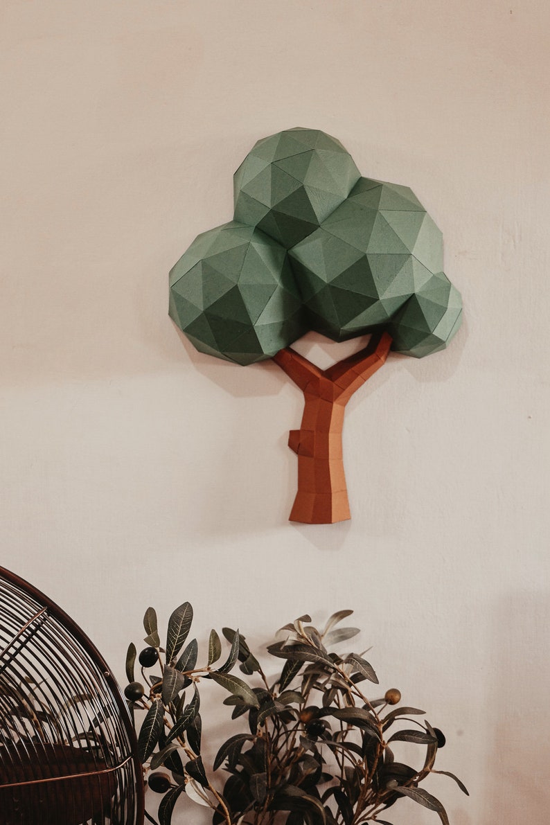 Tree Papercraft 3D, Low Poly Tree, Digital Template, Poly Paper 3d, SVG ...