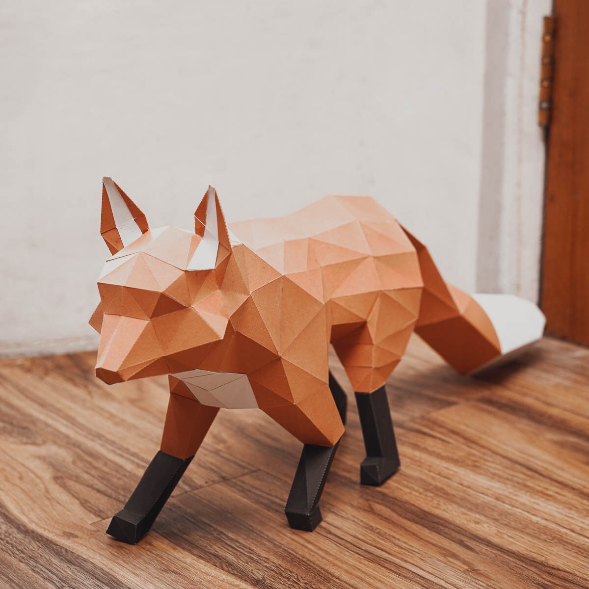 Low Poly Fox Model 3D PDF, SVG Template for Creating 3D Fox Model, 3D ...