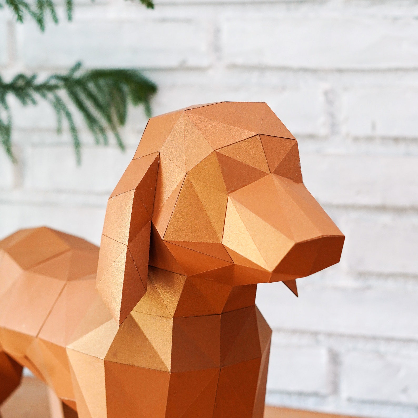 Papercraft 3D Frank Dog, Digital Template, Low Poly Dog, DIY Origami ...