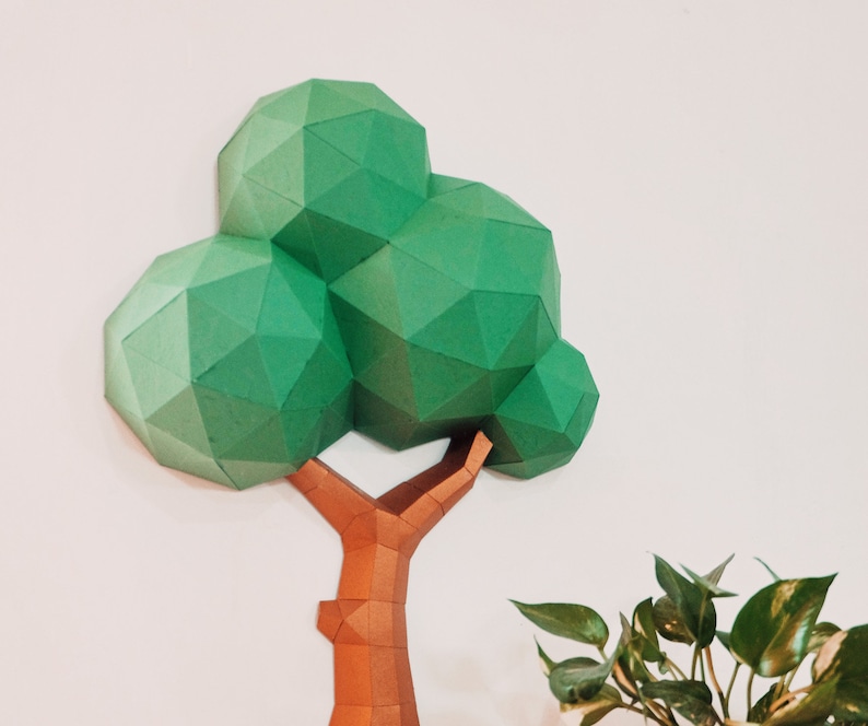 Tree Papercraft 3D, Low Poly Tree, Digital Template, Poly Paper 3d, SVG ...