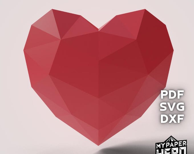 3d Papercraft Heart in Hands for Women's Day PDF Template, Paper ...