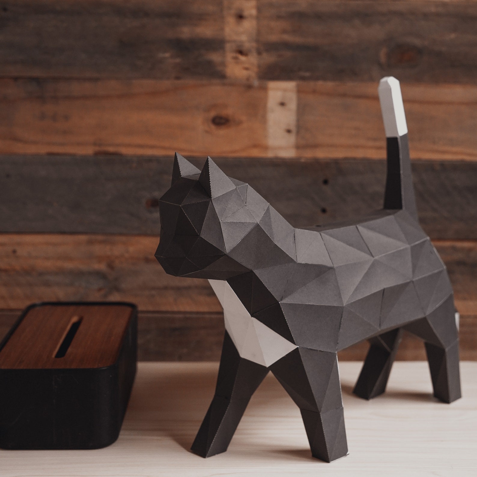 Low Poly Cat 3D Papercraft PDF, SVG Template for Creating 3D Cat, 3D ...