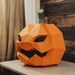 Pumpkin Papercraft Low Poly, Digital Template, 3D Pumpkin Poly Paper ...