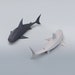Sharks 3D Papercraft, Low Poly Sharks, Digital File Template, Shark 3d ...