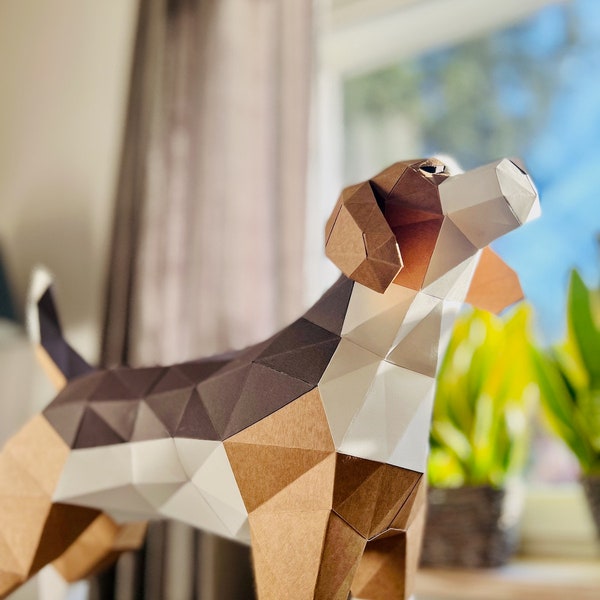 Papercraft Dog - Etsy