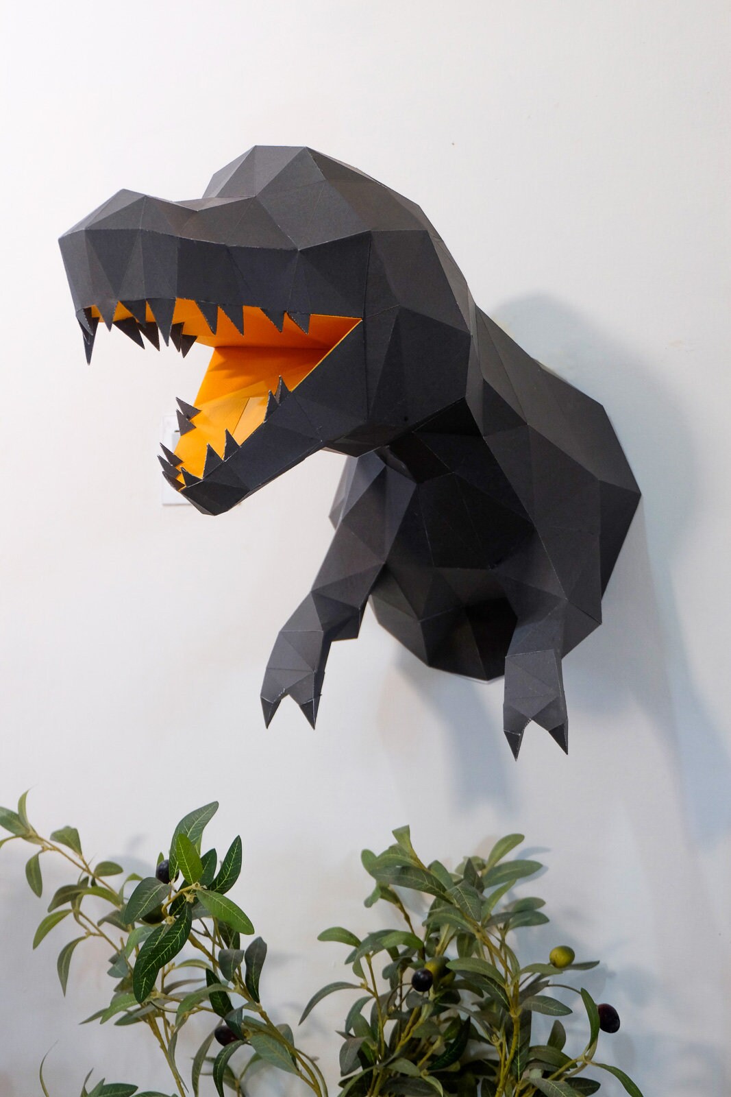 T-rex Papercraft, Digital Template, Low Poly T-rex, DIY Origami Model ...