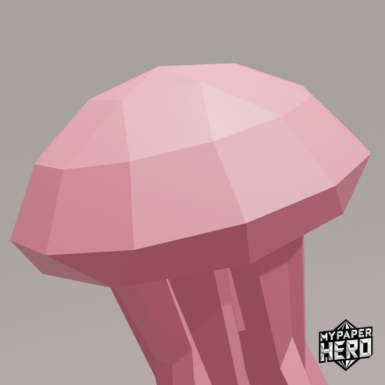 Low Poly Jellyfish 3D, Digital Template, Papercraft Jellyfish 3D, SVG ...