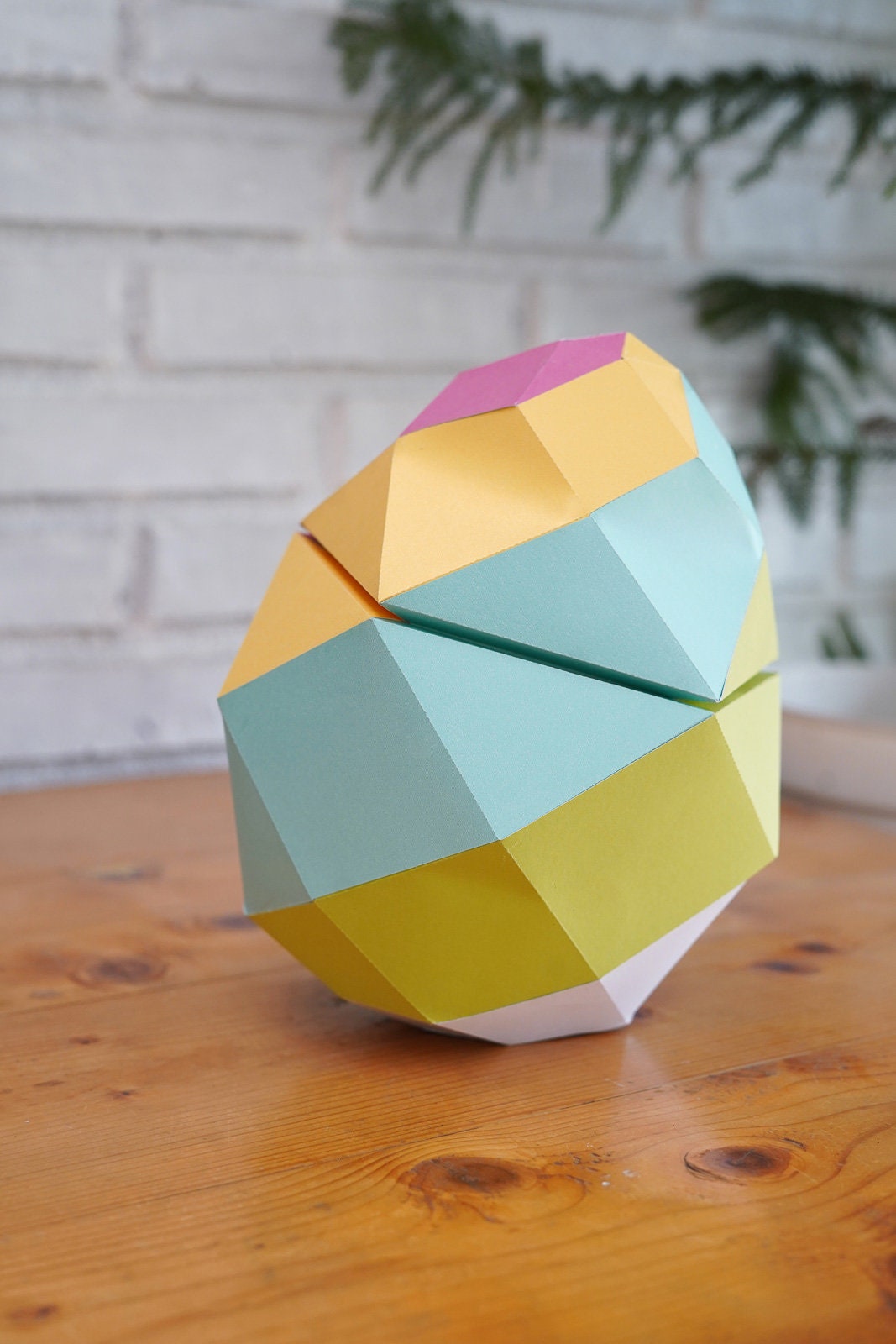 Low Poly Egg Box 3D Papercraft PDF, SVG Template for Creating 3D Egg ...