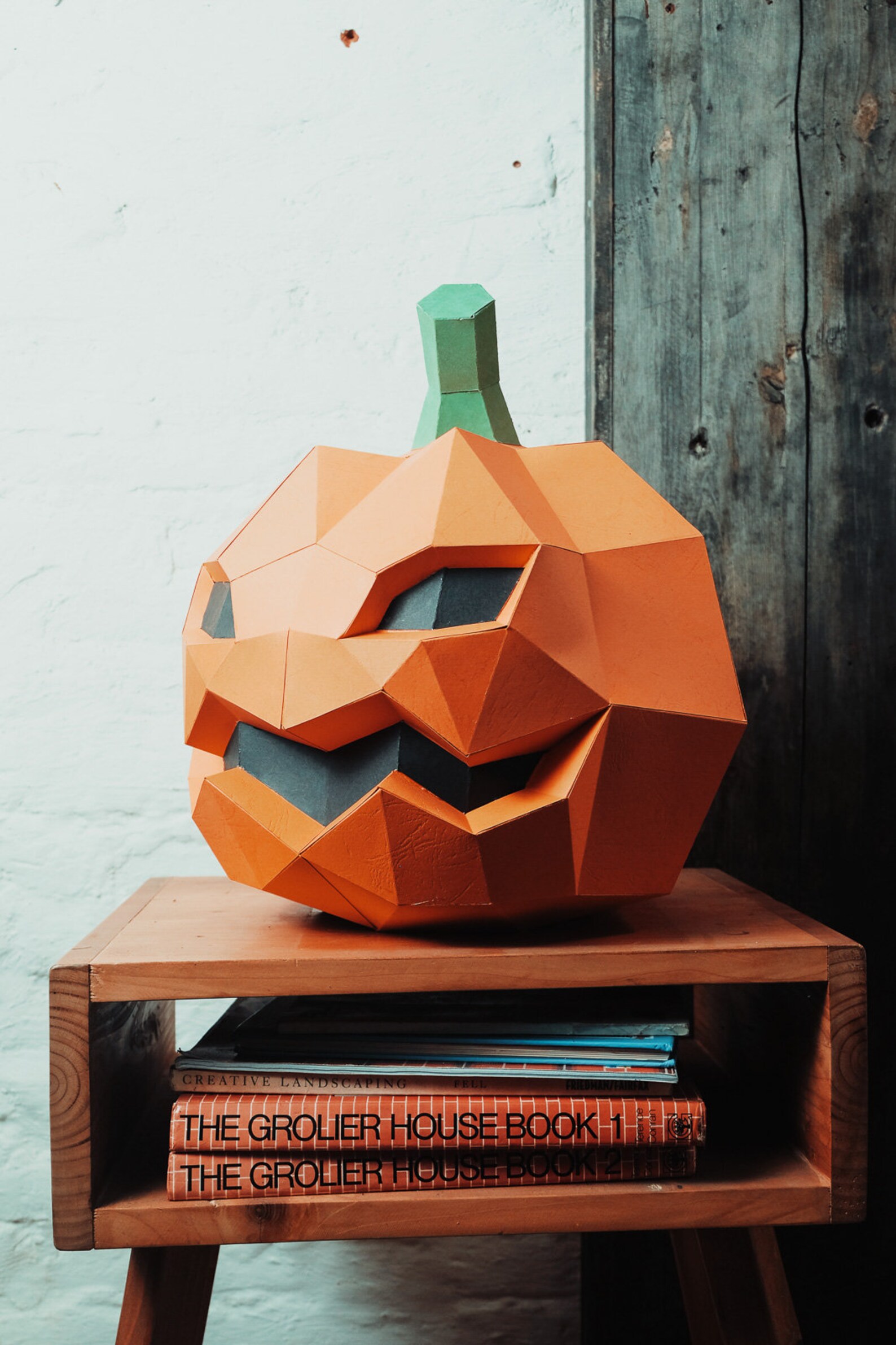 Pumpkin Papercraft Low Poly, Digital Template, 3D Pumpkin Poly Paper ...