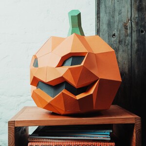 Pumpkin Papercraft Low Poly, Digital Template, 3D Pumpkin Poly Paper ...