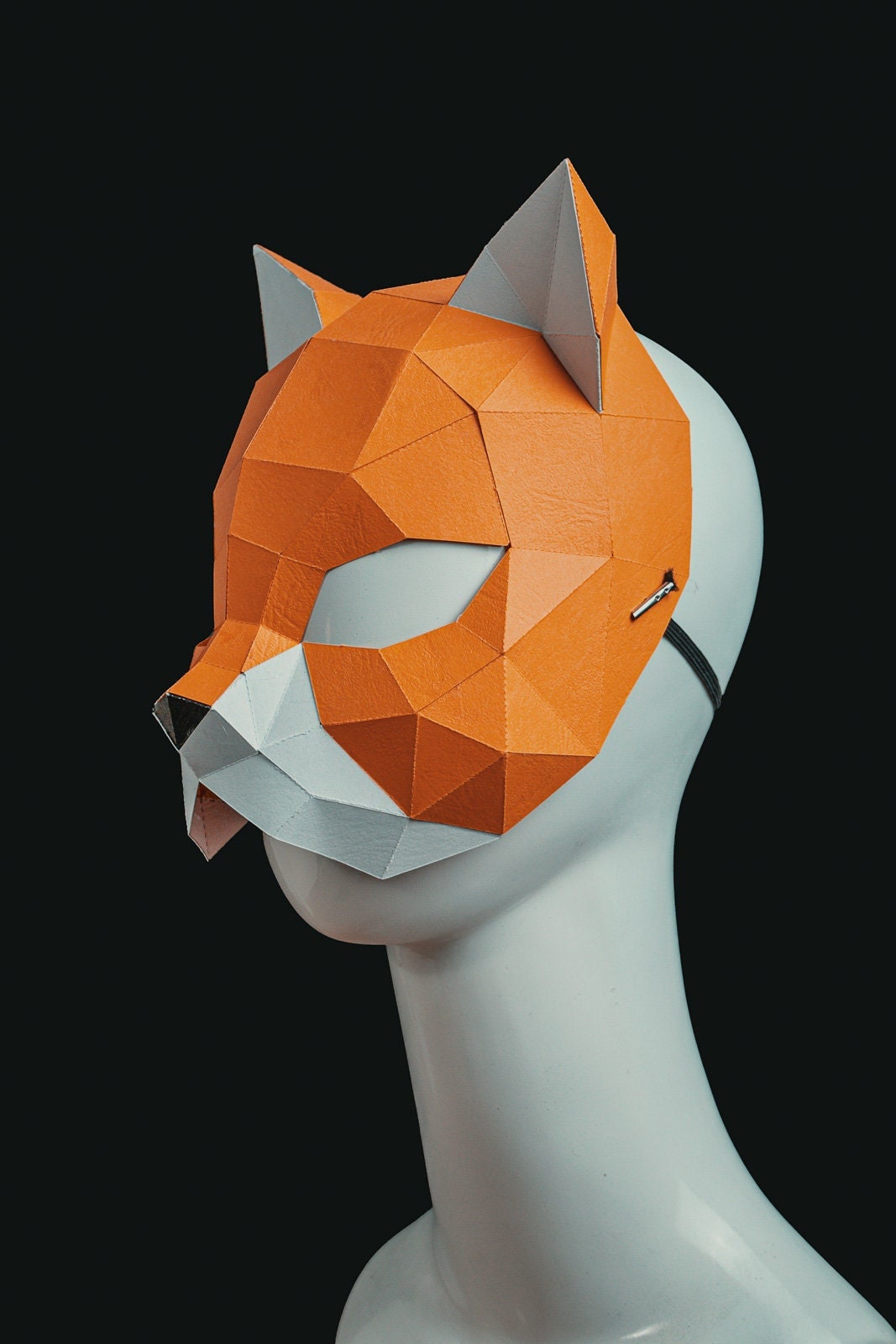 Low Poly Cat 3D Paper Mask PDF, SVG Template for Creating Cat 3D Paper ...