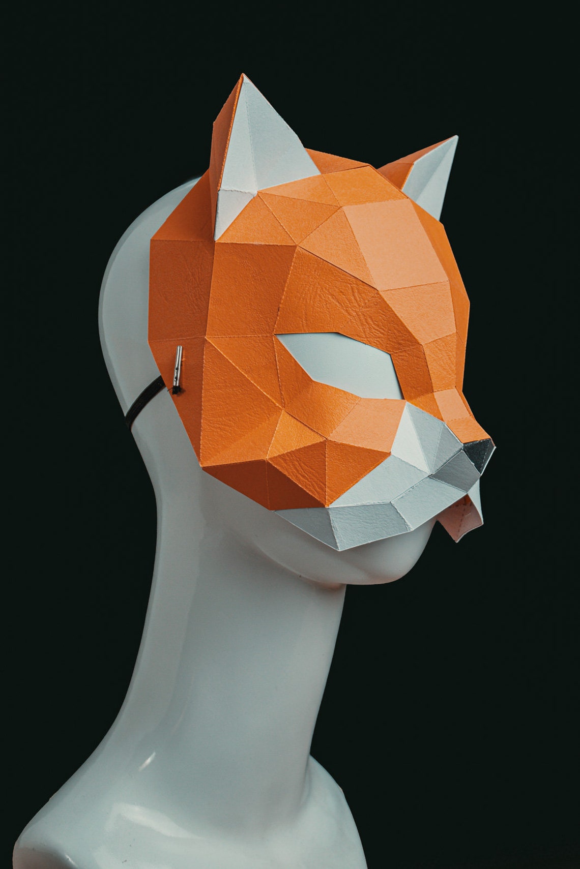Low Poly Cat 3D Paper Mask PDF, SVG Template for Creating Cat 3D Paper ...