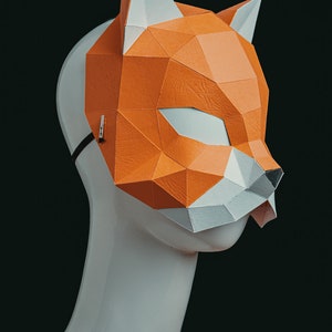Low Poly Cat 3D Paper Mask PDF, SVG Template for Creating Cat 3D Paper ...