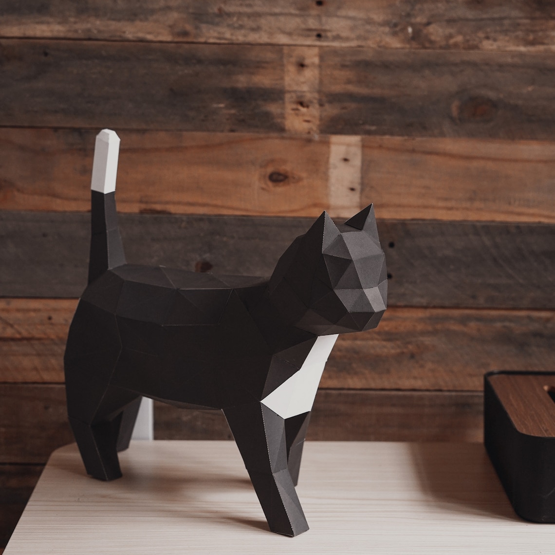 Low Poly Cat 3D Papercraft PDF, SVG Template for Creating 3D Cat, 3D ...
