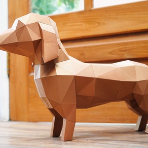 Papercraft 3D Frank Dog, Digital Template, Low Poly Dog, DIY Origami ...