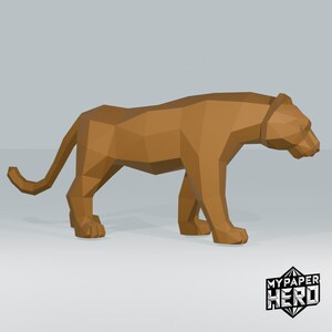 Papercraft Tiger 3D, Digital Template, Low Poly Tiger 3D, PDF SVG Files ...