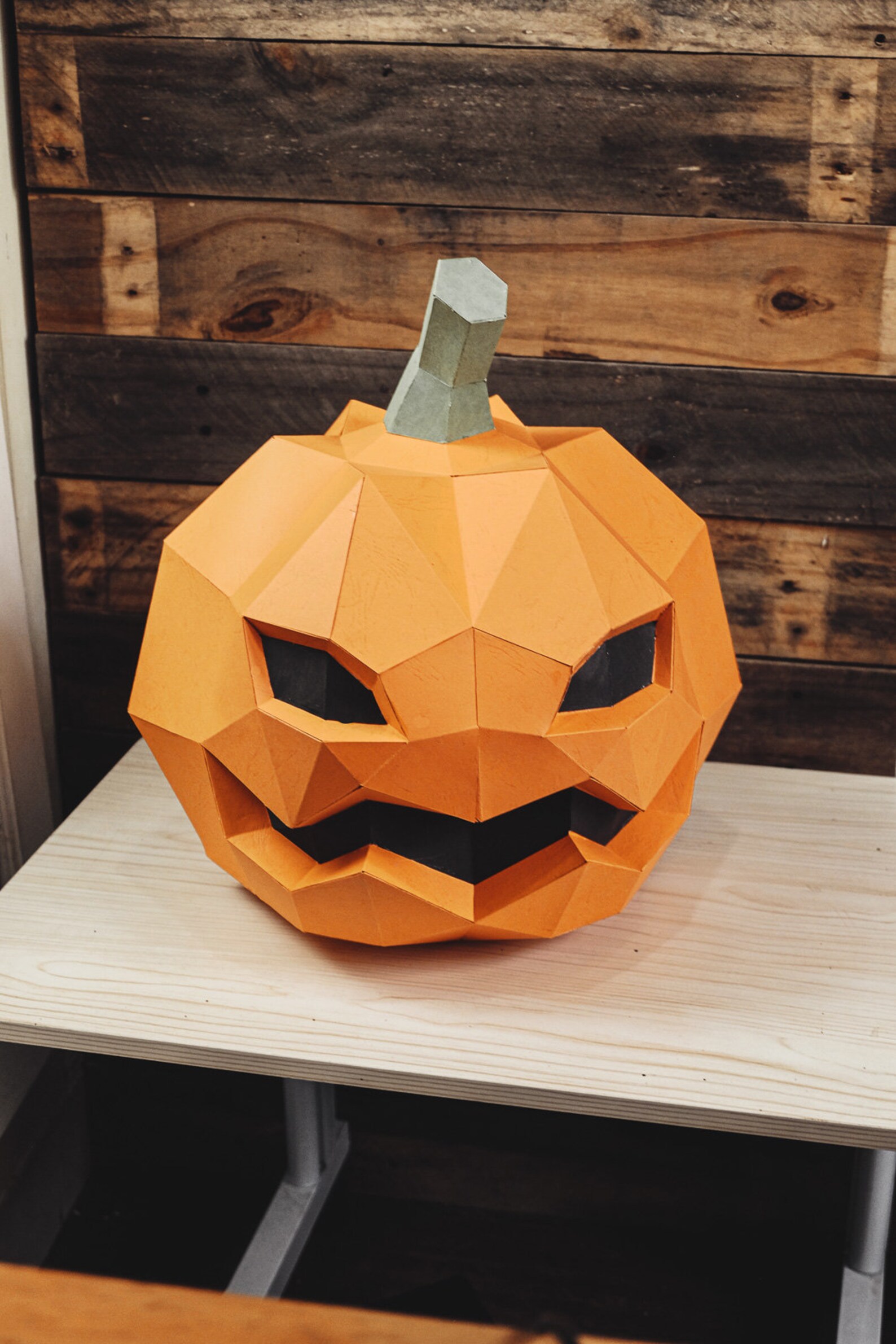 Pumpkin Papercraft Low Poly, Digital Template, 3D Pumpkin Poly Paper ...