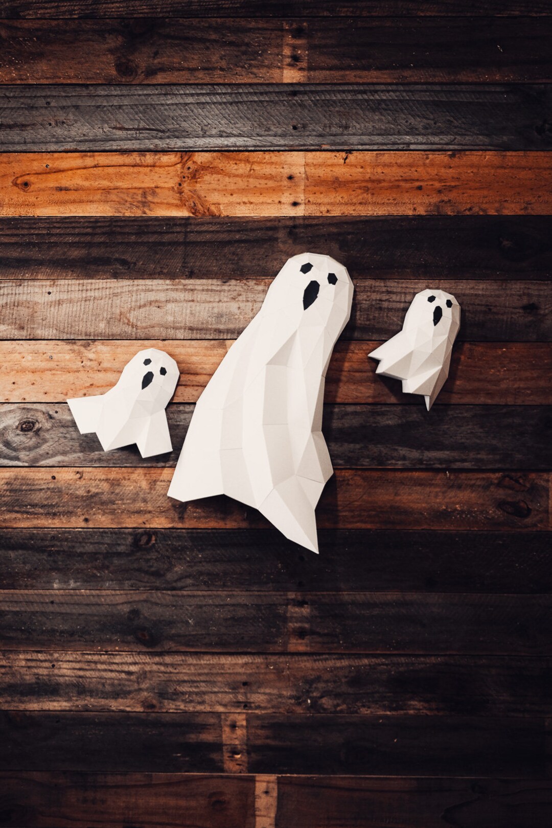 Ghosts Papercraft Low Poly, Digital Template, 3D Ghosts Poly Paper, DIY ...
