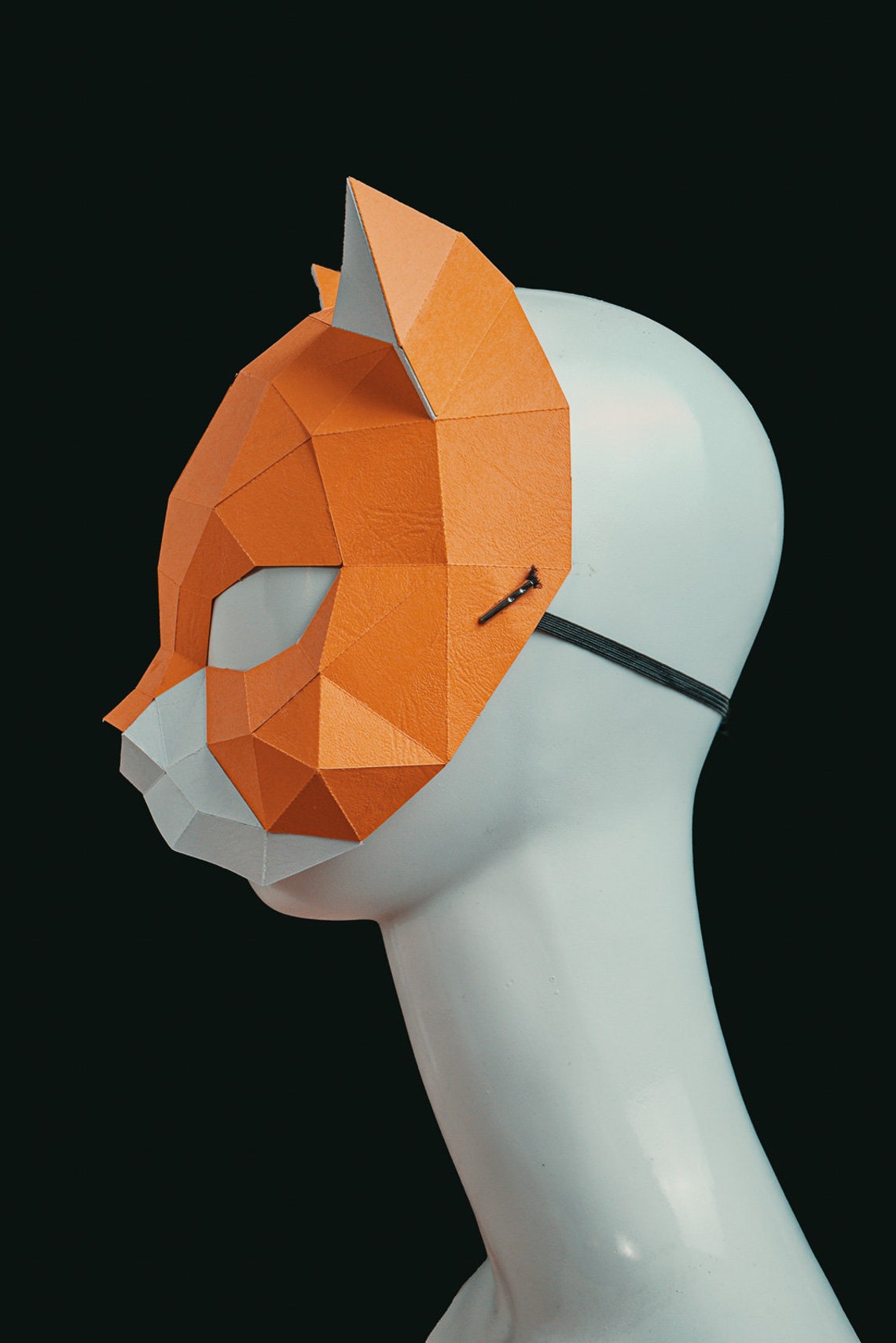 Low Poly Cat 3D Paper Mask PDF, SVG Template for Creating Cat 3D Paper ...