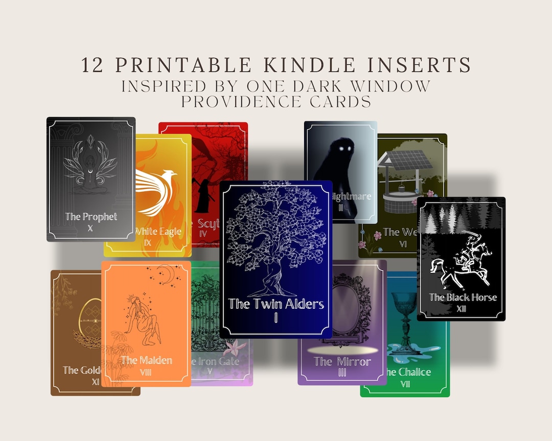 Printable Kindle Insert Kindle Clear Case Insert Inspired by One Dark ...