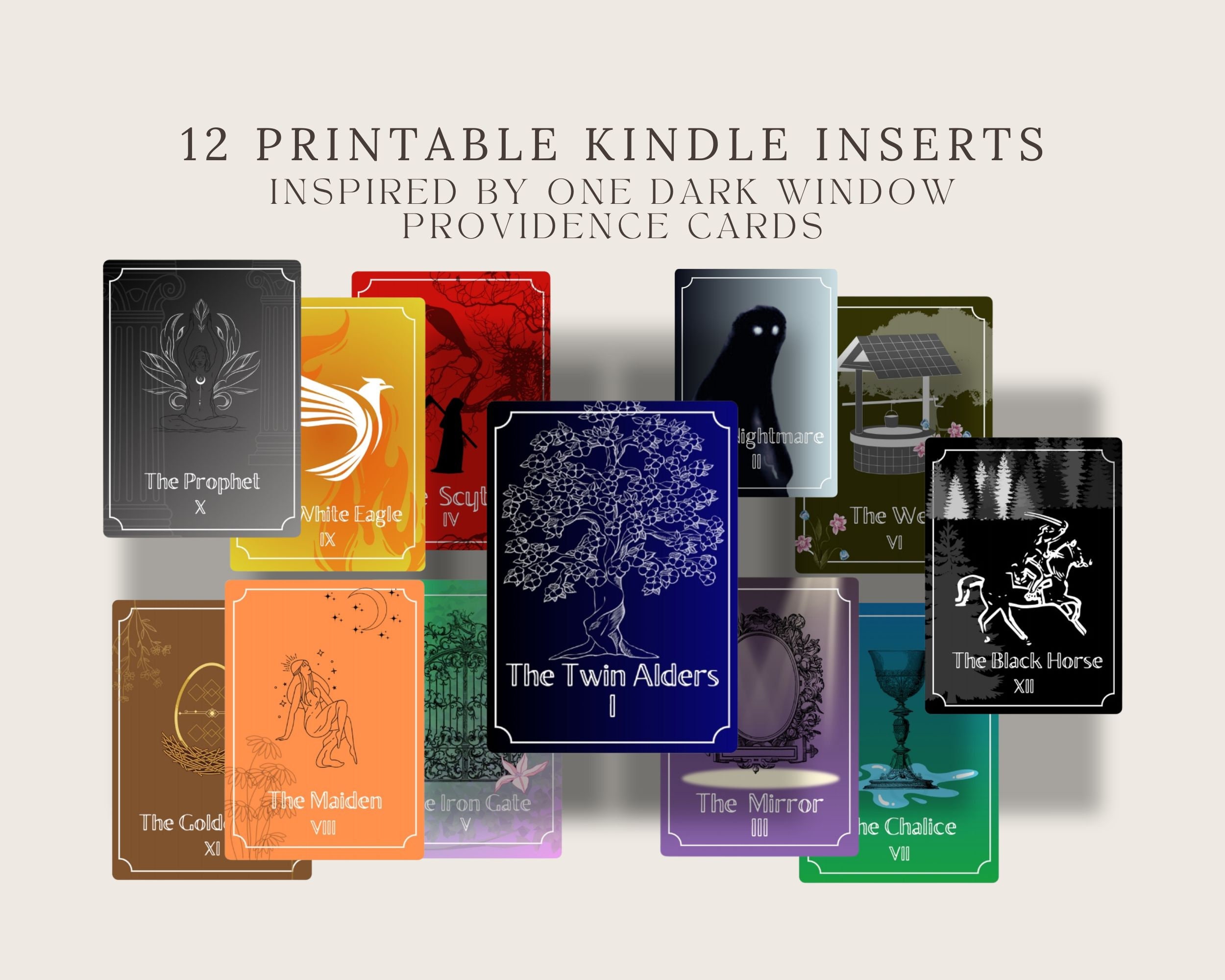 Printable Kindle Insert Kindle Clear Case Insert Inspired by One Dark ...