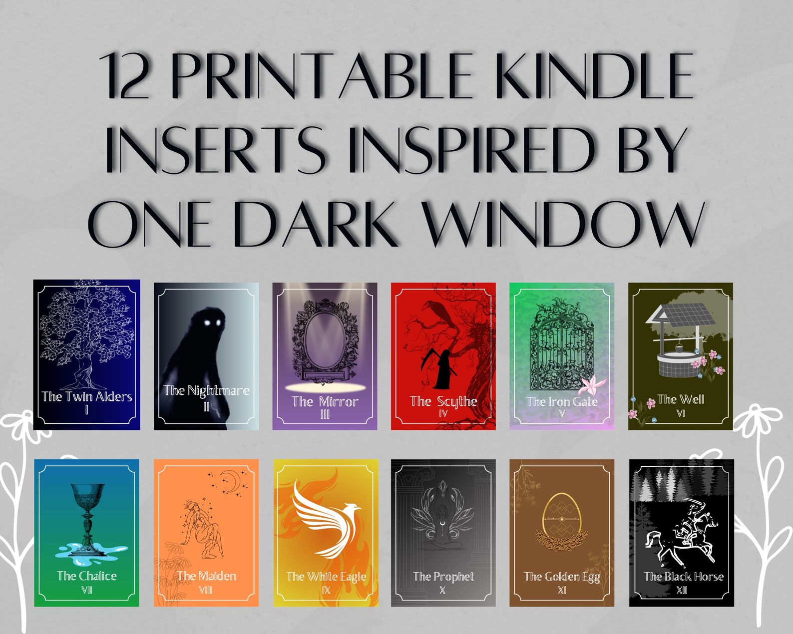 Printable Kindle Insert Kindle Clear Case Insert Inspired by One Dark ...