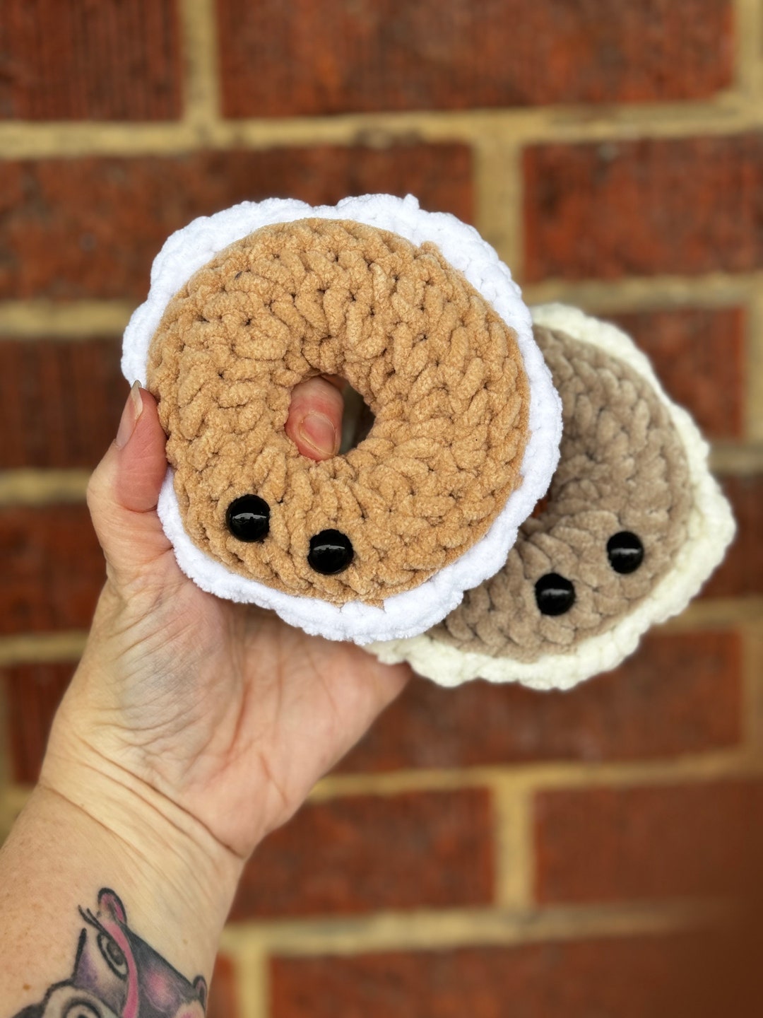 No-sew Plush Bagel With Cream Cheese Crochet Pattern Market Mini PDF - Etsy