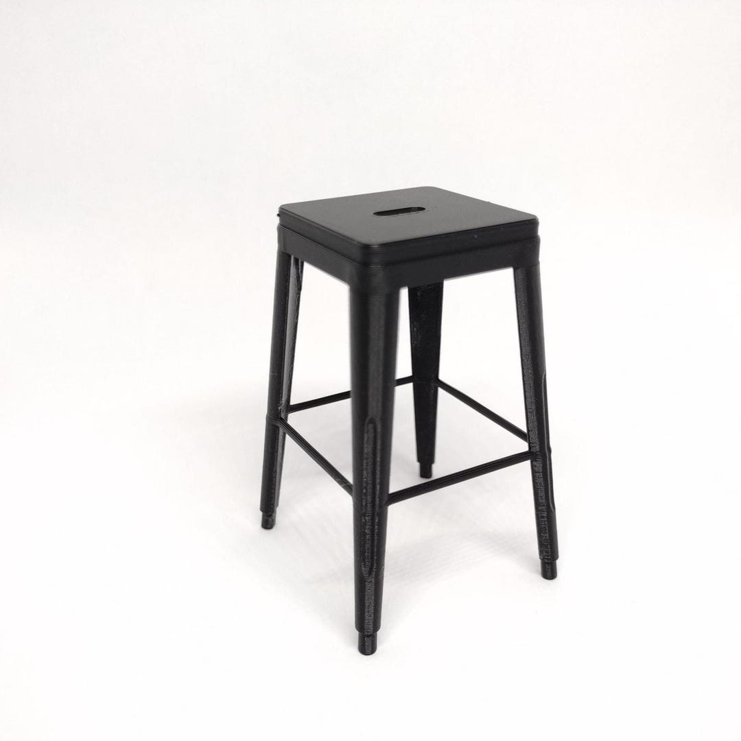 Industrial Bar Stools, 1:12 Scale Dollhouse, Kitchen Island & Breakfast ...