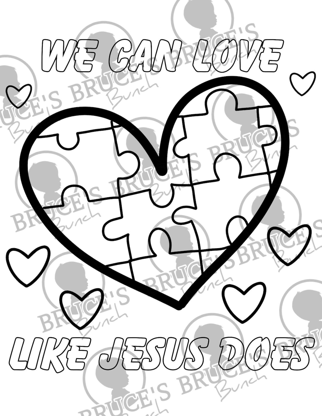 Love Like Jesus Coloring Page - Etsy