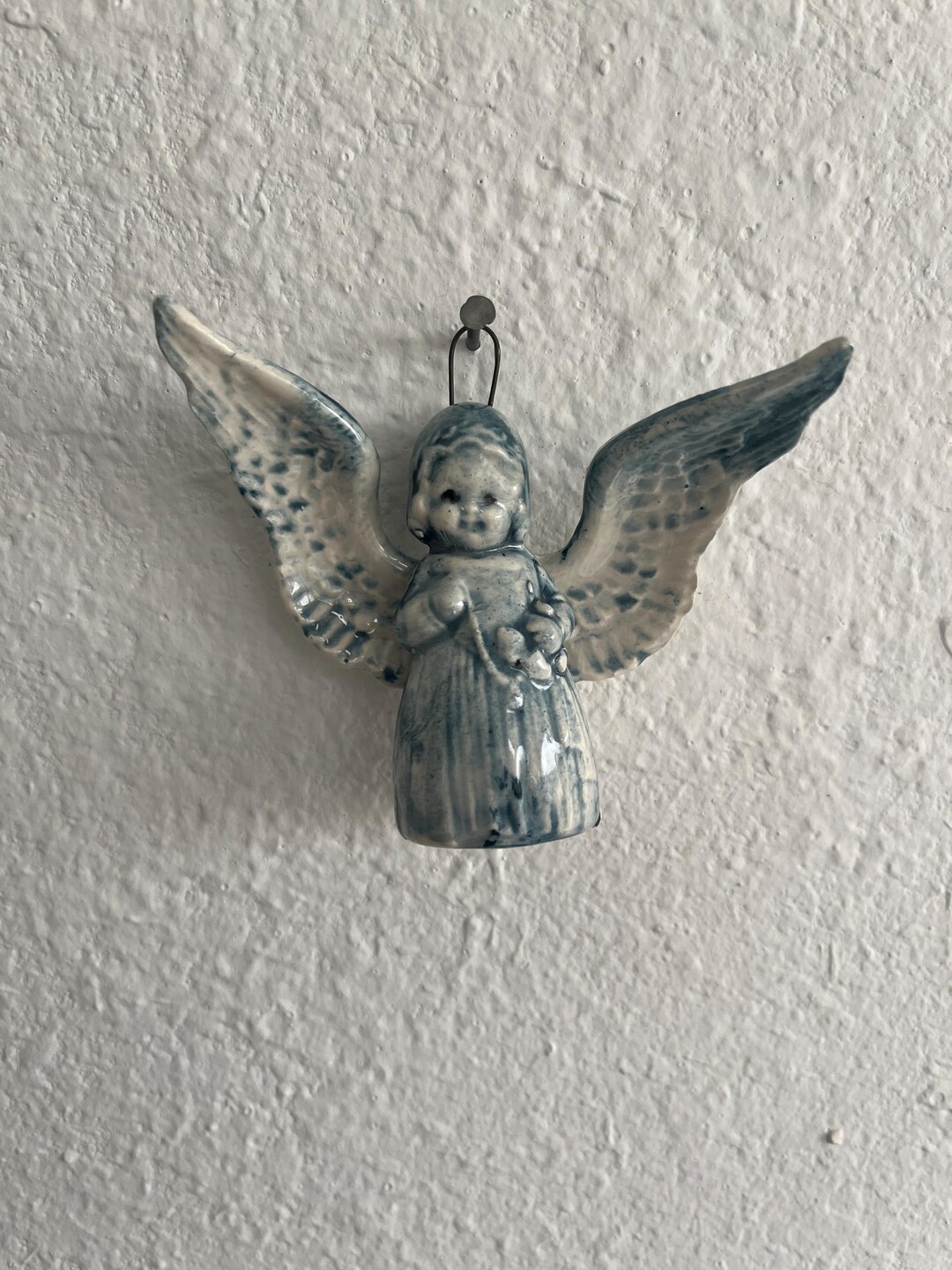 Tiny Blue Angel Wall Doll - Etsy