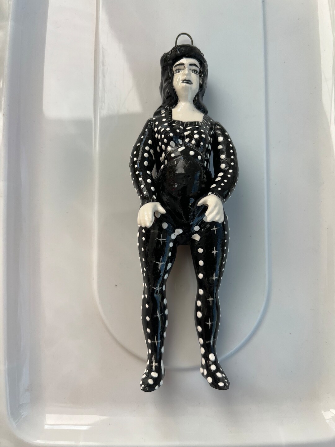 Hazel Lady in Black Pajamas - Etsy