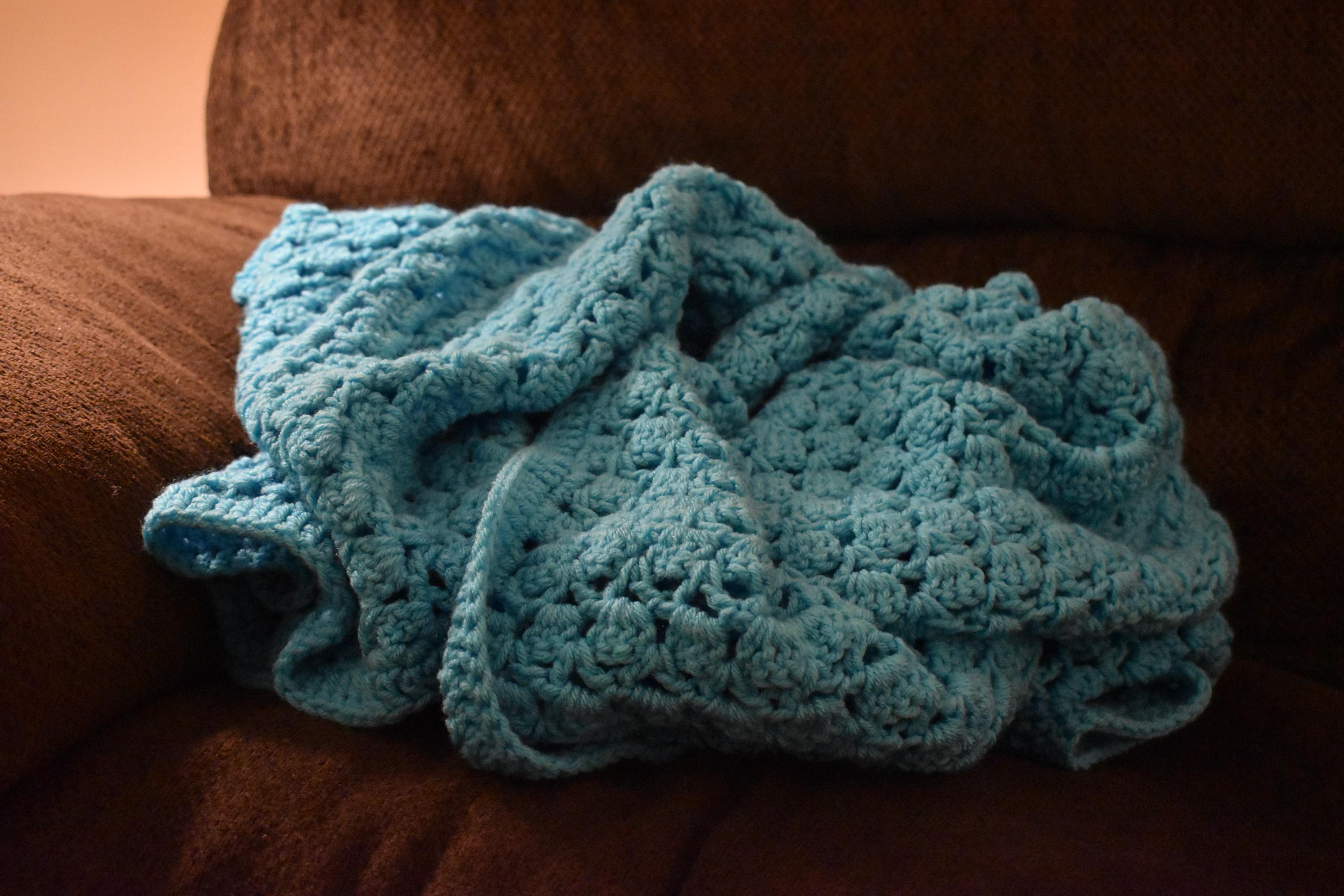 Light Blue Afghan (blanket) - Etsy